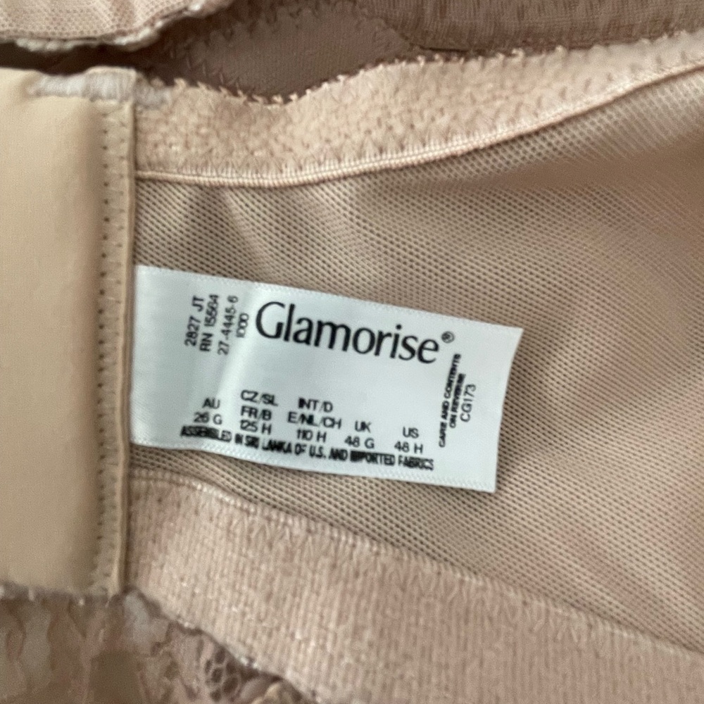 Glamorise Beige Nude Full Figure Bra Size 48h Nwot - Gem